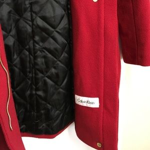 Calvin Klein | Jackets & Coats | Calvin Klein Perfect Red Deep Pockets ...